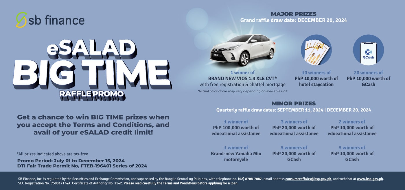 eSALAD - The salary loan you need | SB Finance | SB Finance